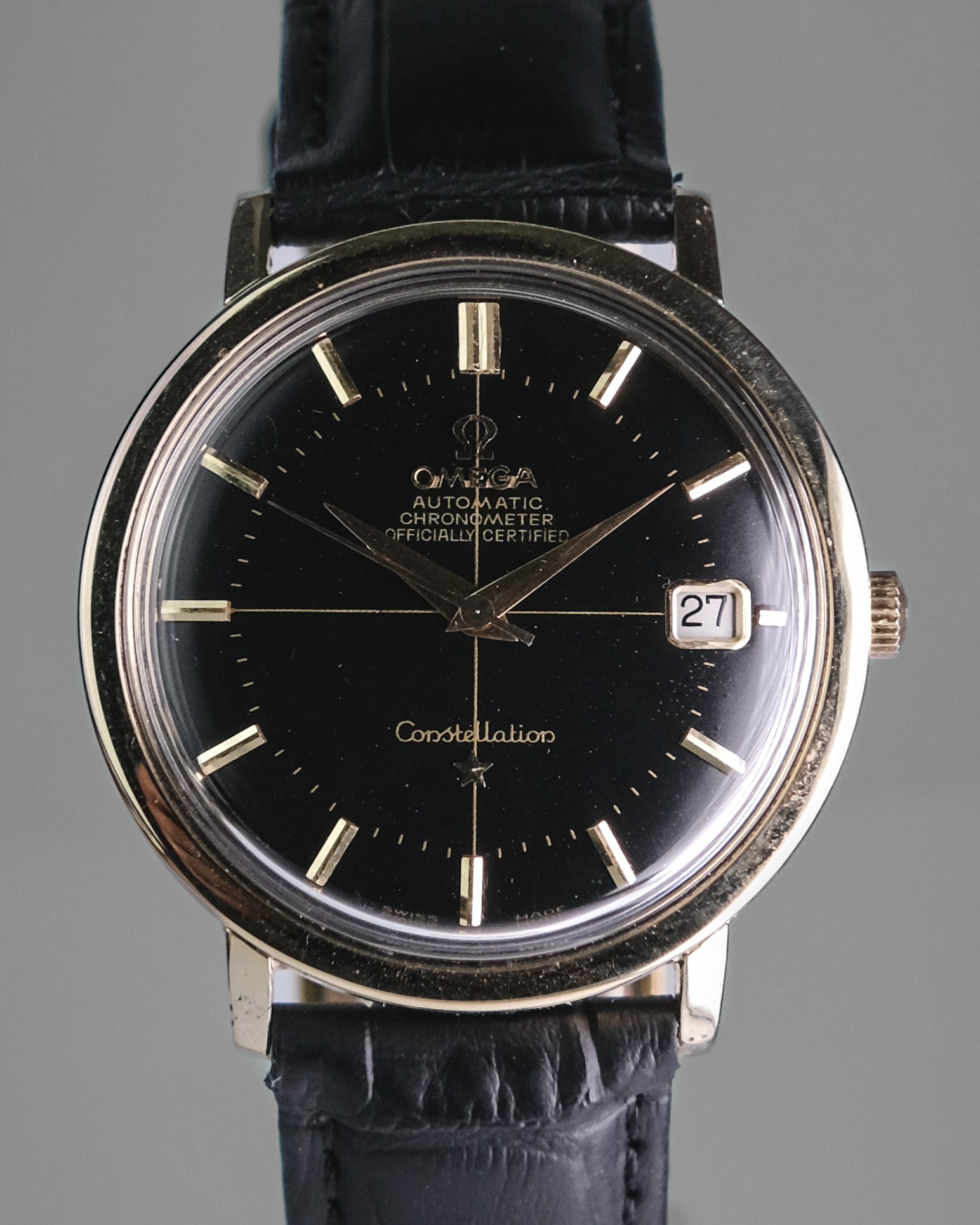 Omega Constellation 168.004 From 1962 with black Crosshair dial ...