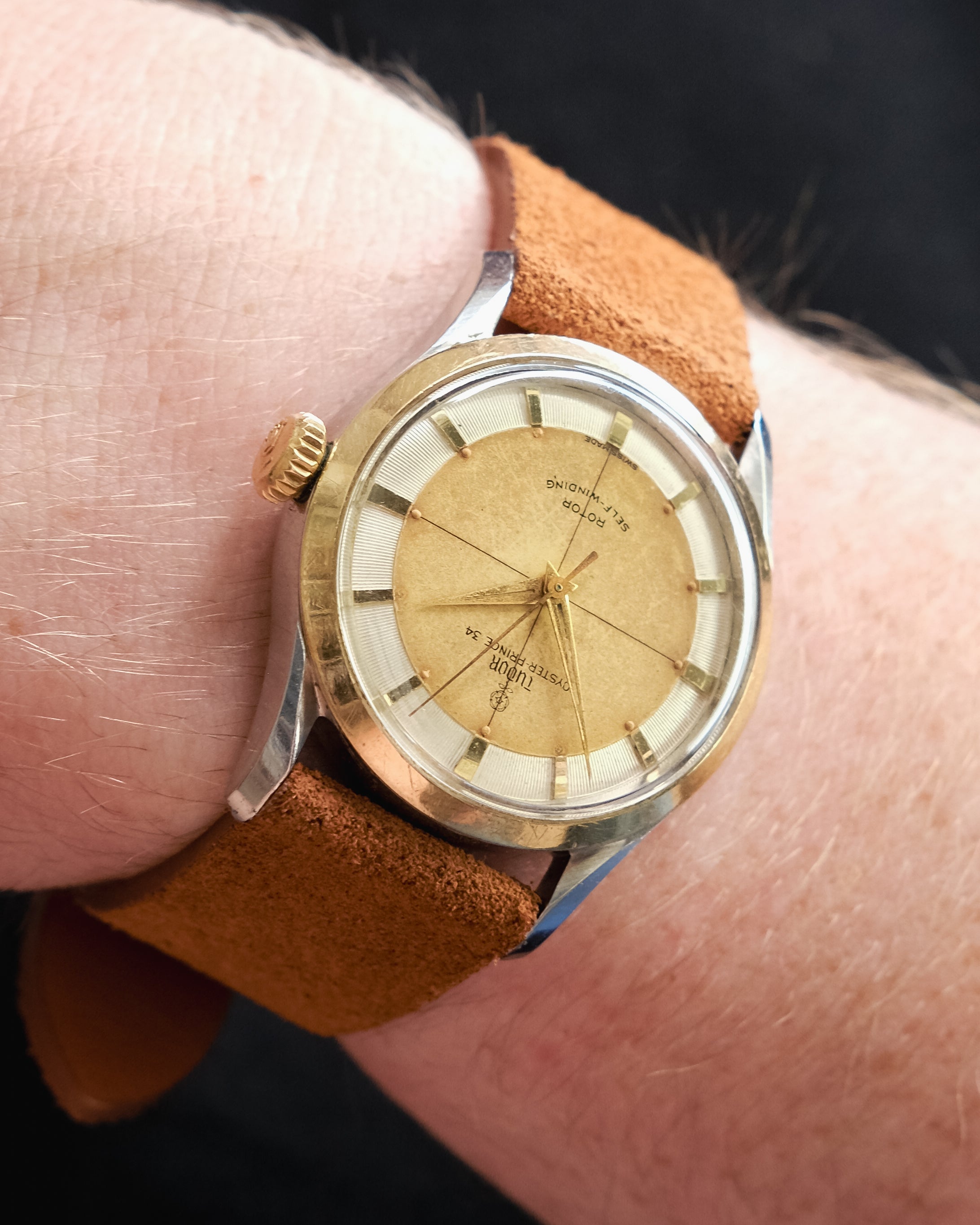 Tudor 7950 Tuxedo Twisted lugs 2 tone 1958 – Perpetual Watch Lover (PWL)